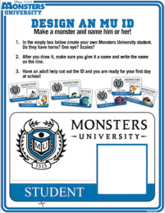 Free Printable Activities: Monsters University and Planes