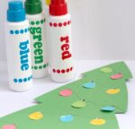 Christmas Crafts for Kids: Dot Marker Christmas Tree Lights Craft