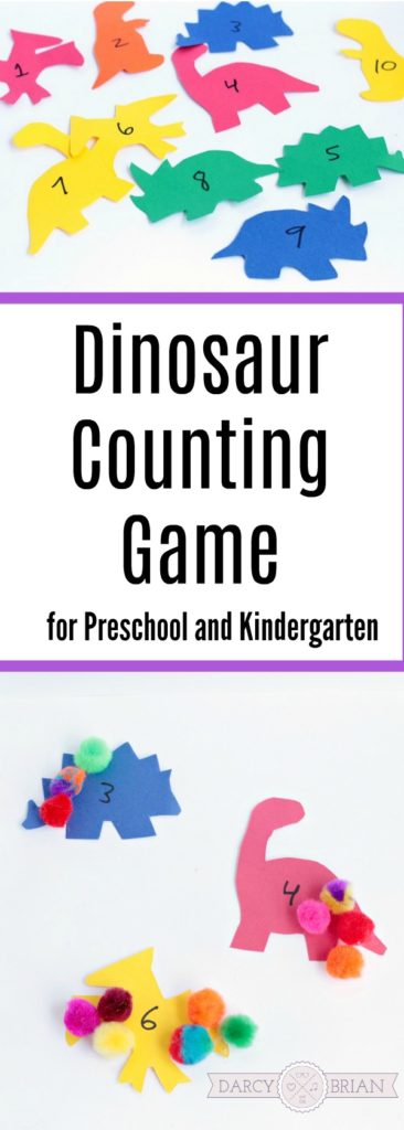 Dinosaur Counting Game for Preschool and Kindergarten