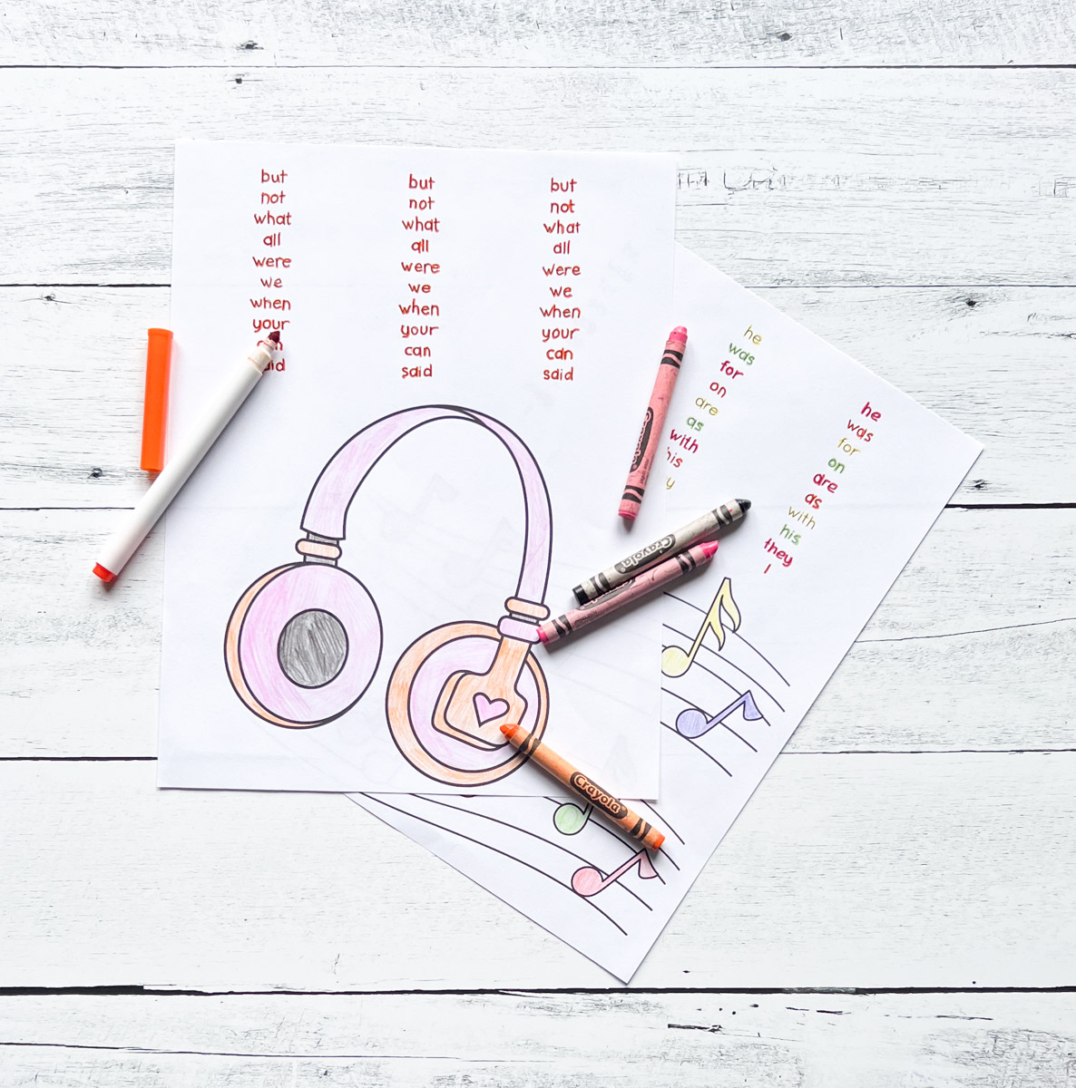 Printable Rock Star Themed Traceable Sight Words Pages