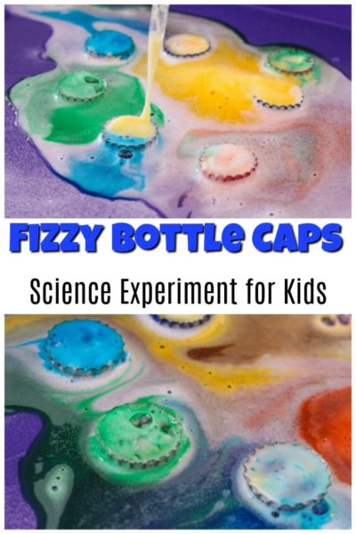 Fizzy Bottle Caps Science Experiment for Kids