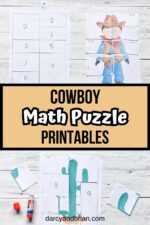 Free Cowboy Math Picture Puzzles - Fun Educational Printables