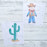 Free Cowboy Math Picture Puzzles - Fun Educational Printables