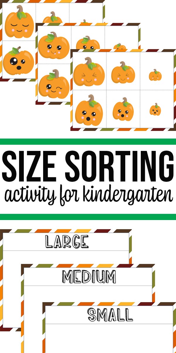 Pumpkin Size Sorting Activity for Preschool & Kindergarten
