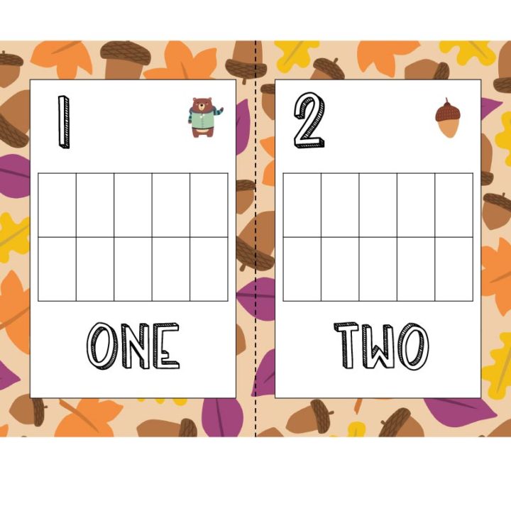 Printable Fall Counting Mats 1-10 for Preschool Math Centers