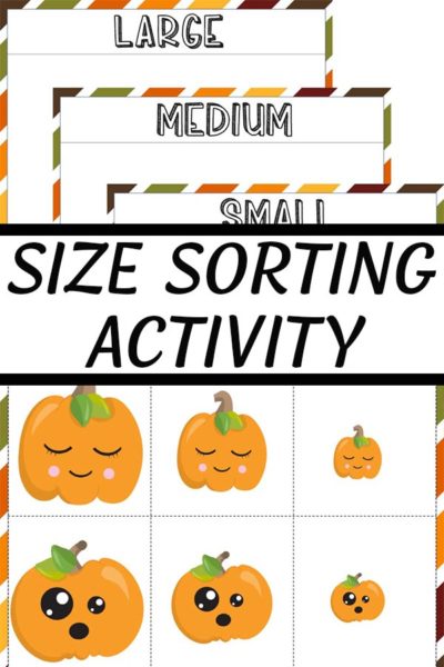 Pumpkin Size Sorting Activity for Preschool & Kindergarten