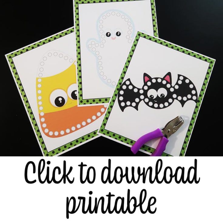 Printable Halloween Lacing Cards for Kids