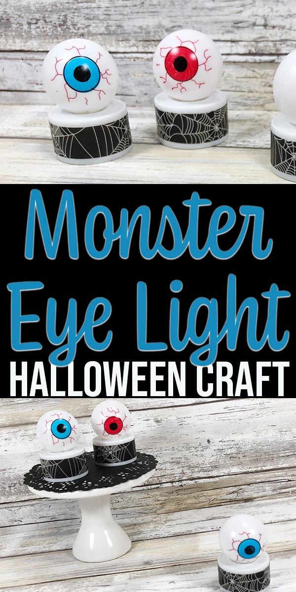 DIY Creepy Monster Eye Tea Light Halloween Craft for Adults