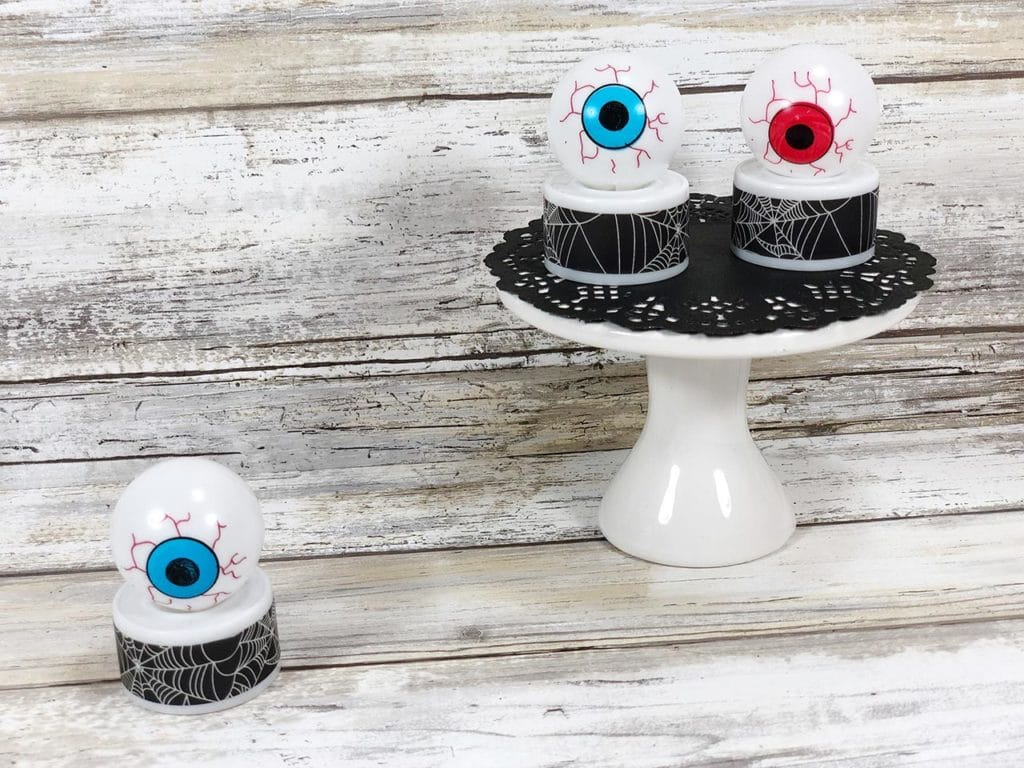 DIY Creepy Monster Eye Tea Light Halloween Craft for Adults