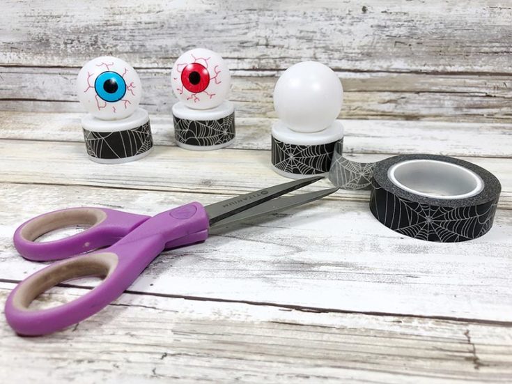 DIY Creepy Monster Eye Tea Light Halloween Craft for Adults