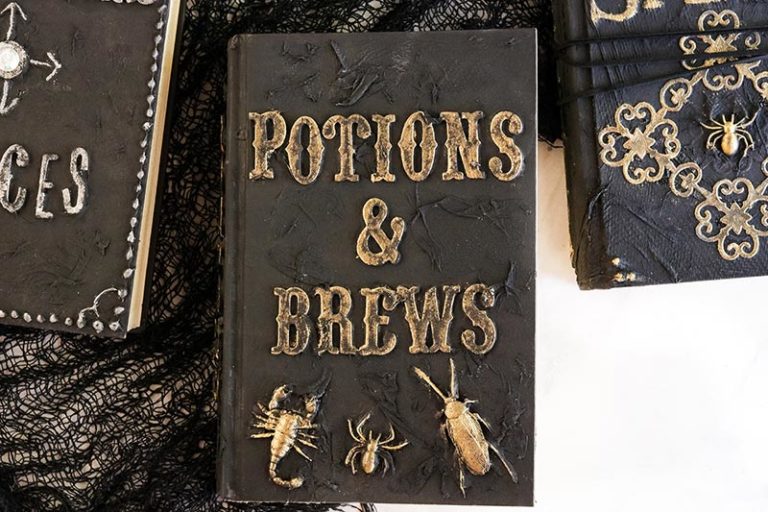 DIY Spell Book Cover Craft | Halloween Book Decor