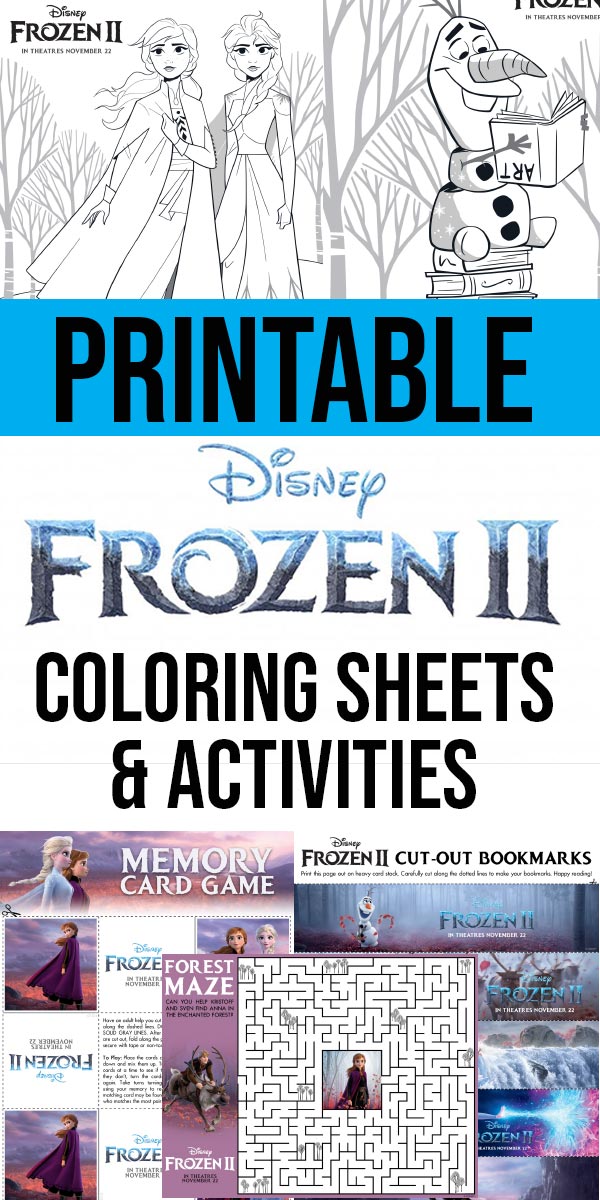 Free Printable Frozen 2 Coloring Pages and Activities