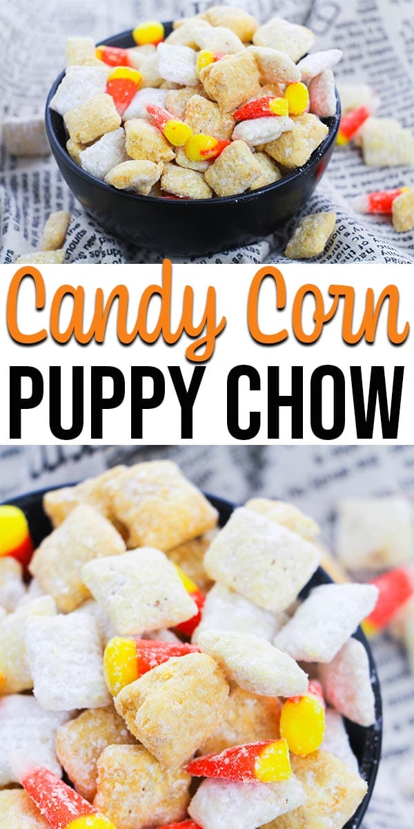Easy Fall Candy Corn Puppy Chow Recipe