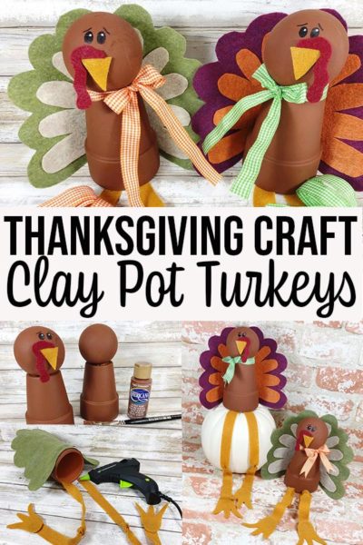 Clay Pot Turkeys Thanksgiving Craft