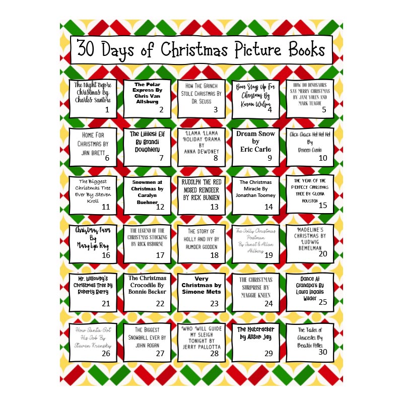 30 Christmas Picture Books for Kids & Printable Book List