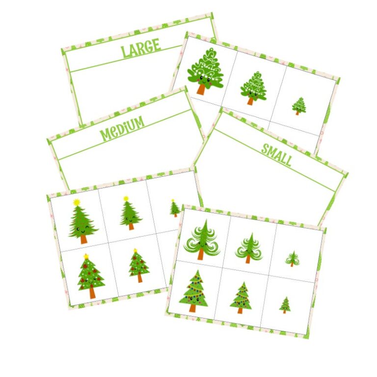 Printable Christmas Tree Sorting Activity | Preschool Math