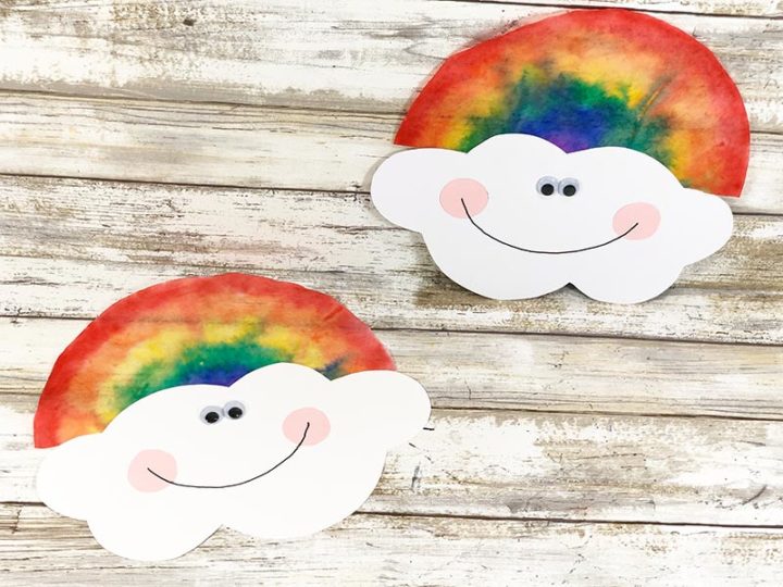 Coffee Filter Rainbow Craft for Kids