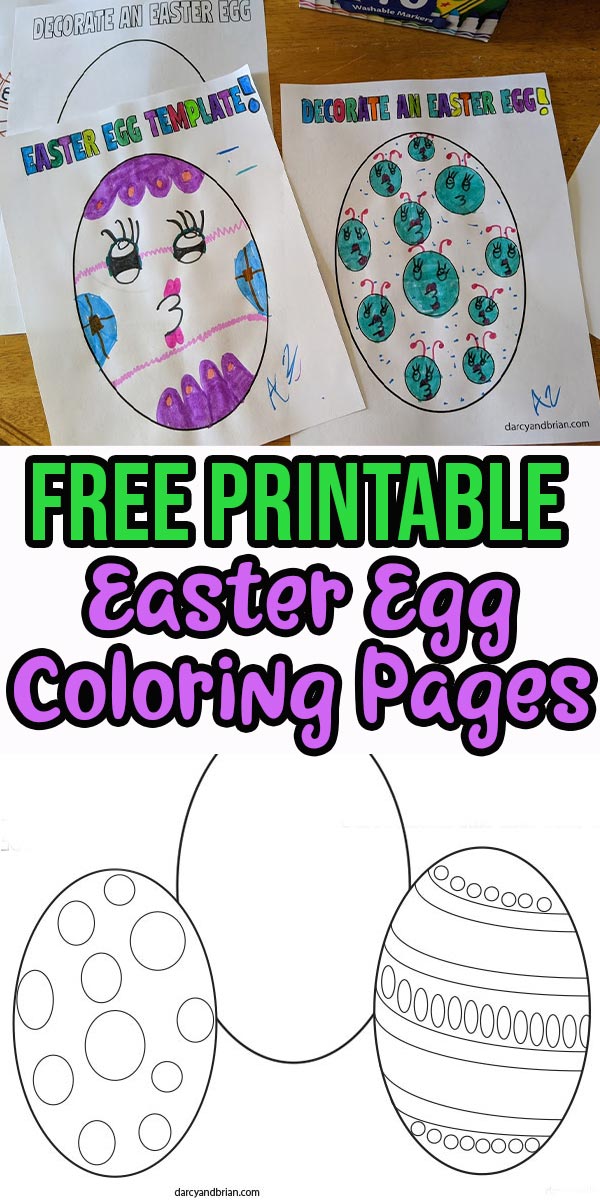 Printable Easter Egg Coloring Pages for Kids
