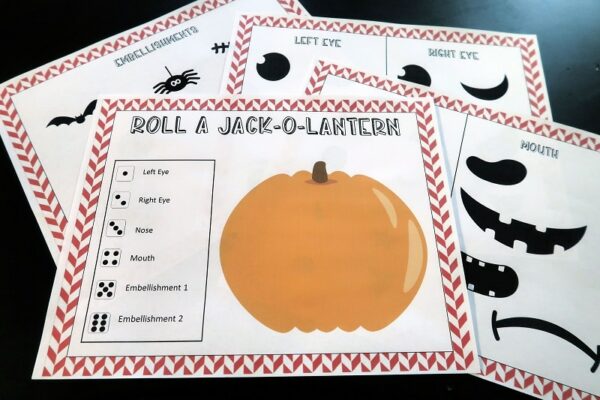 Roll A Jack O Lantern Printable Game | Halloween Dice Game