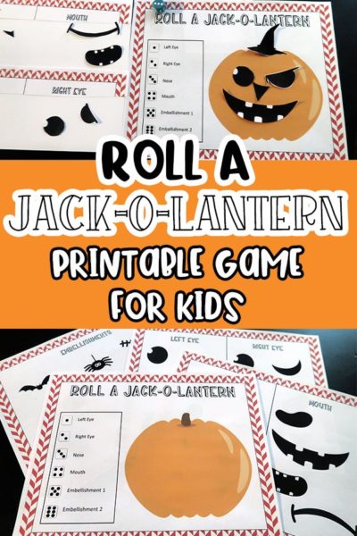 Roll A Jack O Lantern Printable Game | Halloween Dice Game