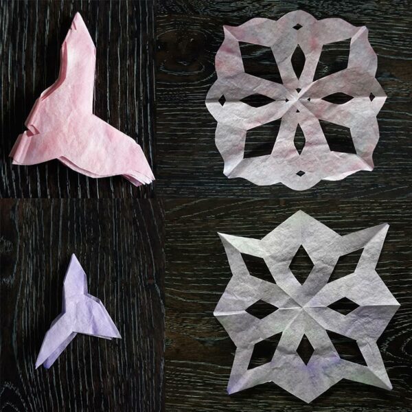 Coffee Filter Snowflake Craft for Kids