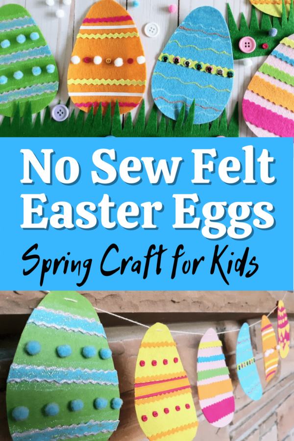Easy Felt Easter Egg Craft for Kids | No Sew Spring Craft