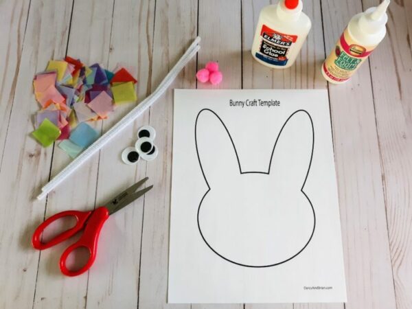Bunny Tissue Paper Suncatcher Craft | Spring Craft for Kids