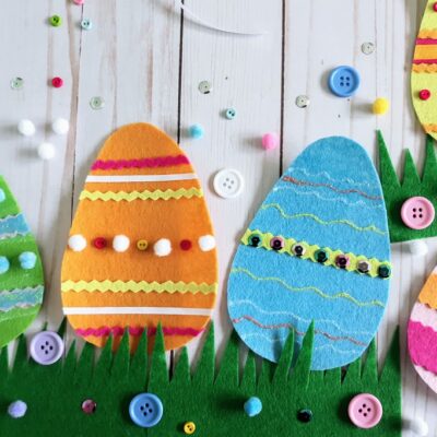 Easy Felt Easter Egg Craft for Kids | No Sew Spring Craft