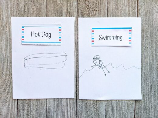 Summer Pictionary Words for Kids - Free Printable Game