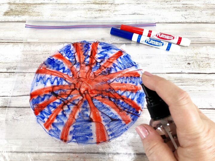 Coffee Filter Fireworks Craft for Kids