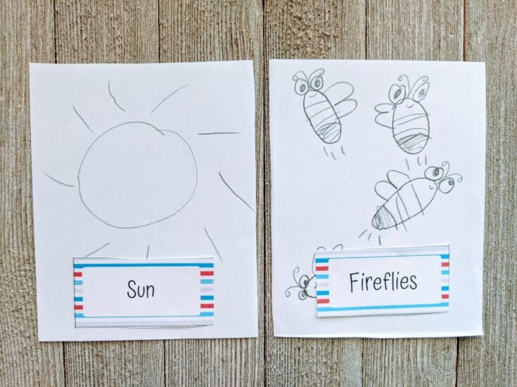 Summer Pictionary Words for Kids - Free Printable Game