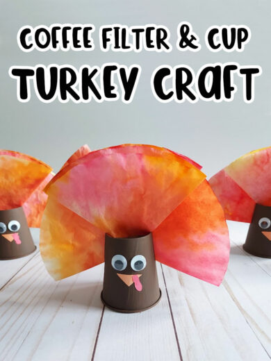 Coffee Filter Paper Cup Turkey Craft