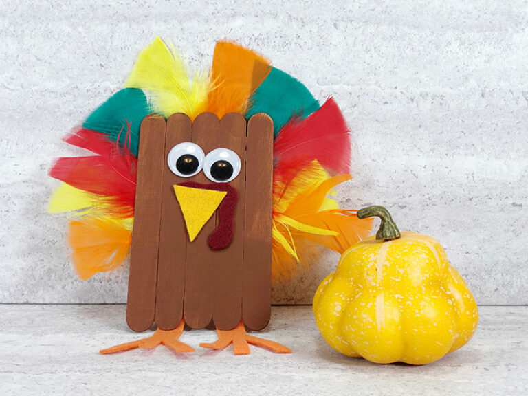 Turkey Popsicle Stick Craft for Kids