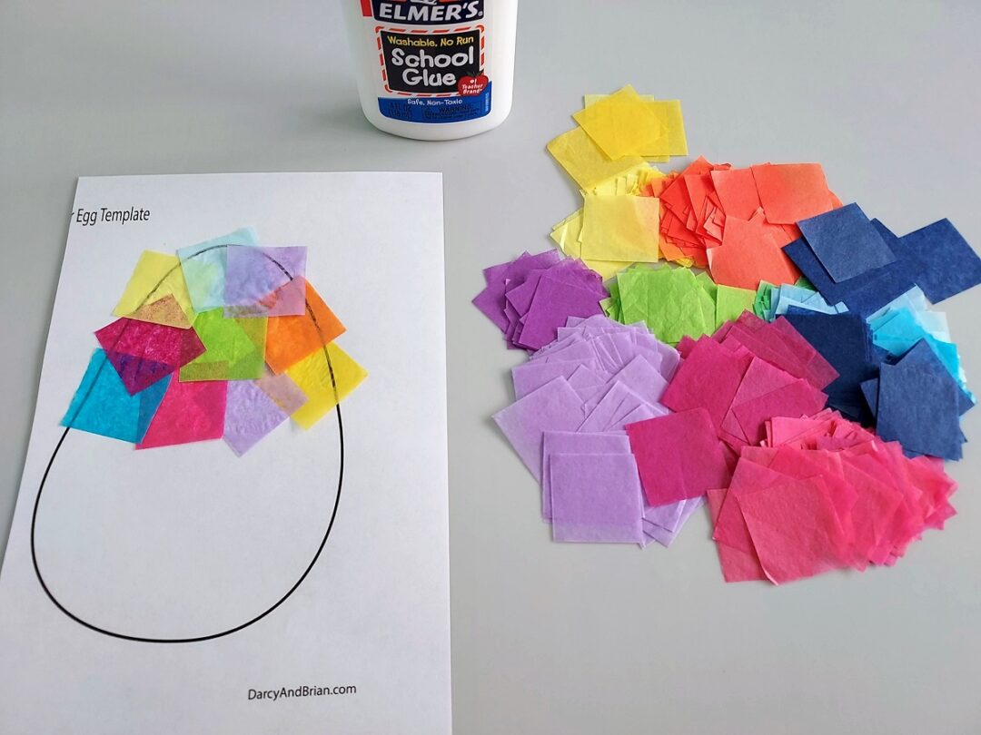 Hatching Chick Tissue Paper Suncatcher Craft for Kids