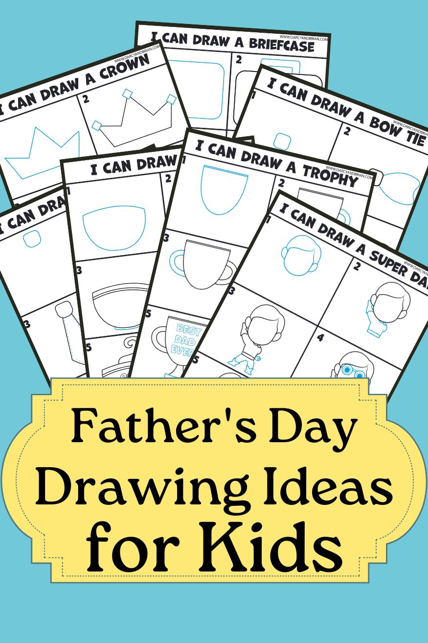 Father's Day Directed Drawing for Kids [Free Printable]