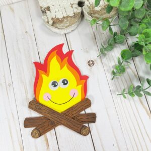 Popsicle Stick Campfire Craft With Printable Template