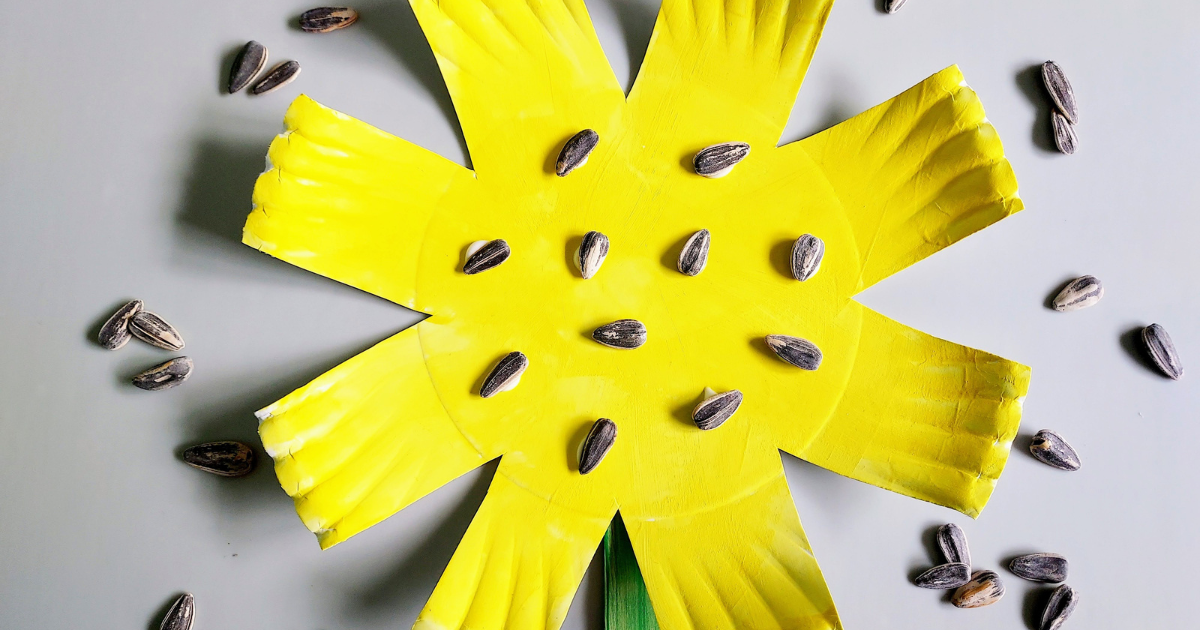 Paper Plate Sunflower Craft for Kids