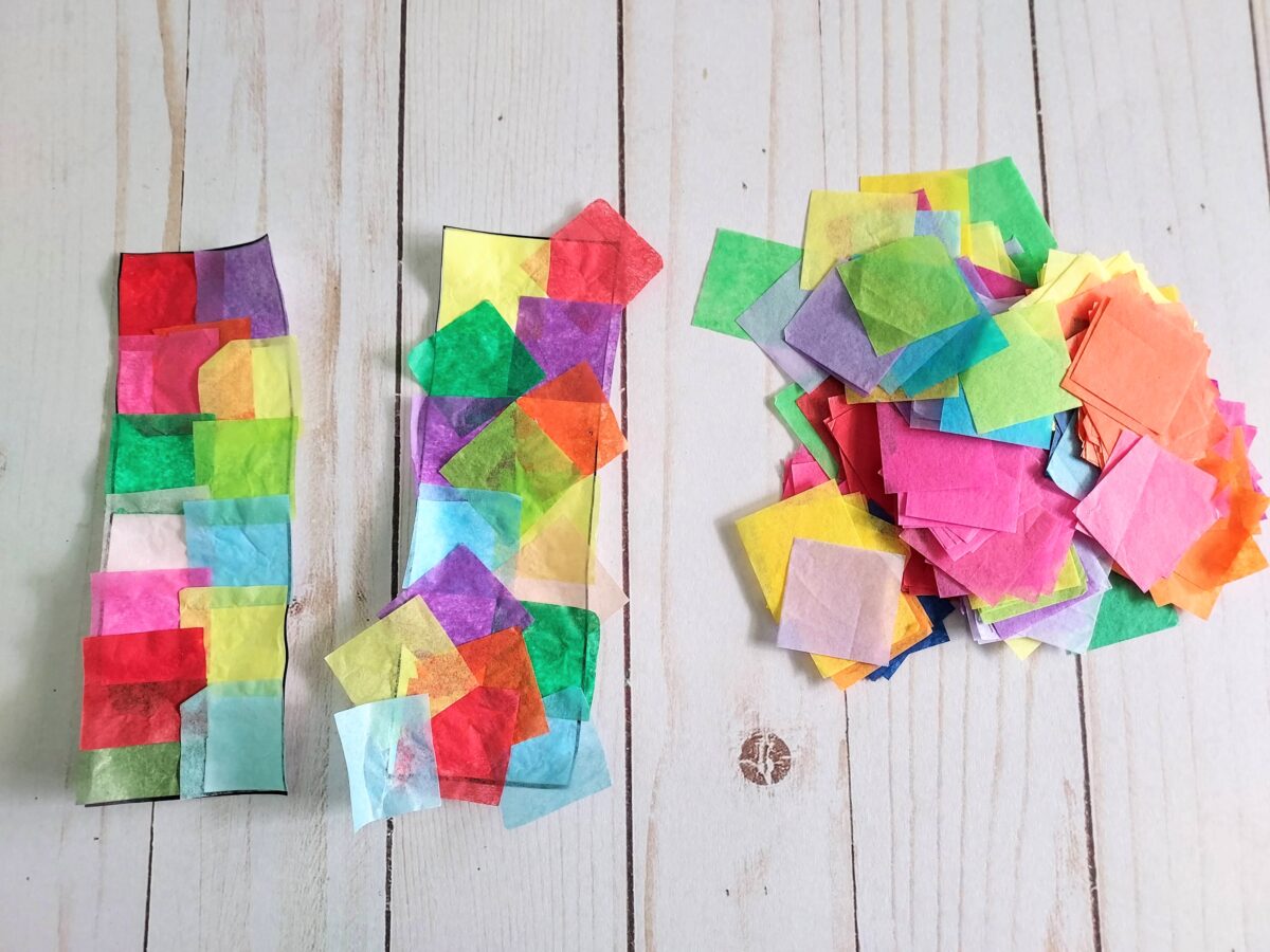 Tissue Paper Bookmark Craft for Kids