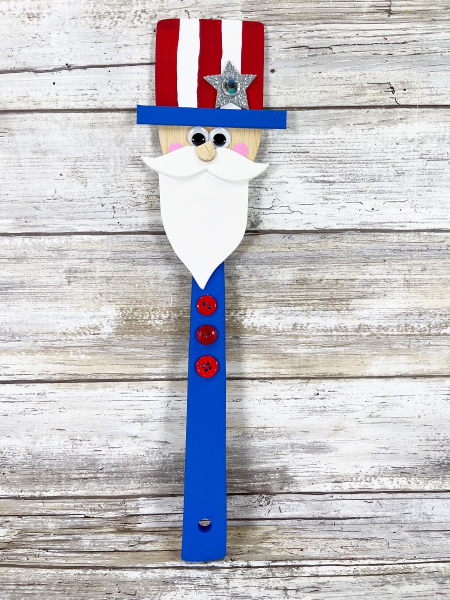 Wooden Spatula Uncle Sam Craft for Kids