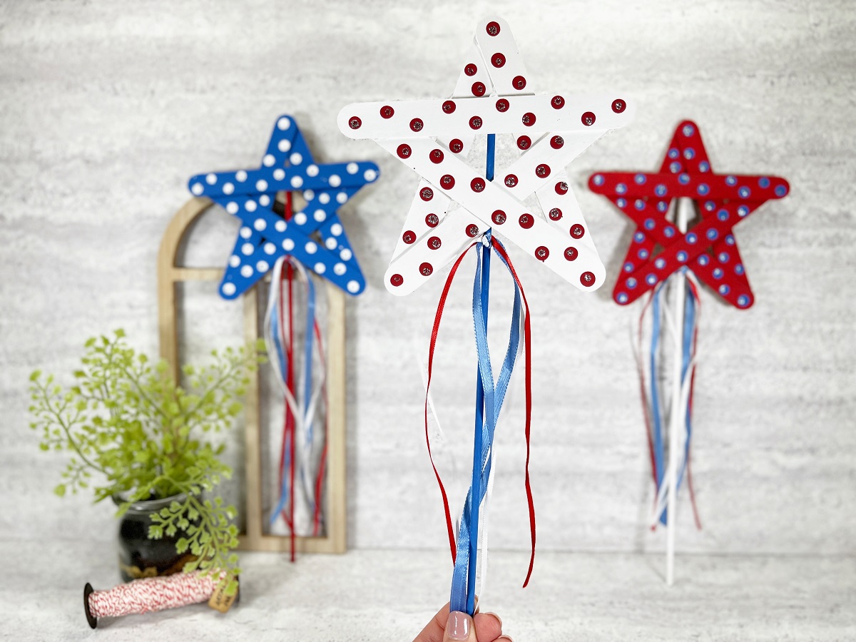 Popsicle Stick Star Wand Craft for Kids