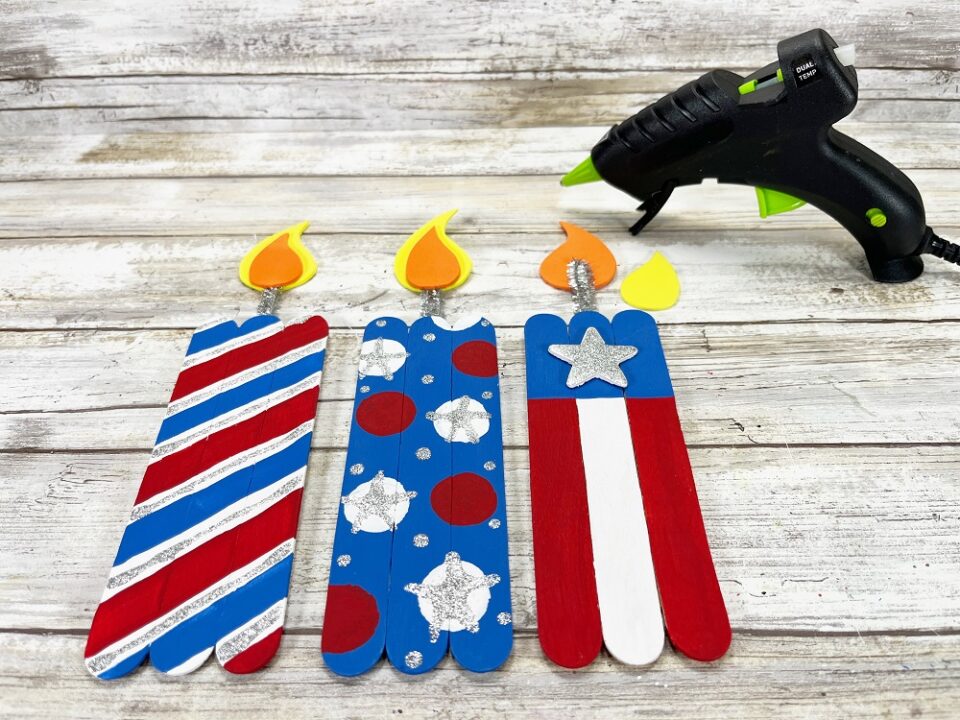 Popsicle Stick Firecrackers Craft for Kids