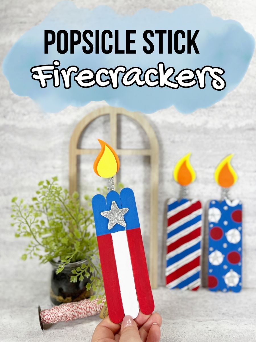 Popsicle Stick Firecrackers Craft for Kids
