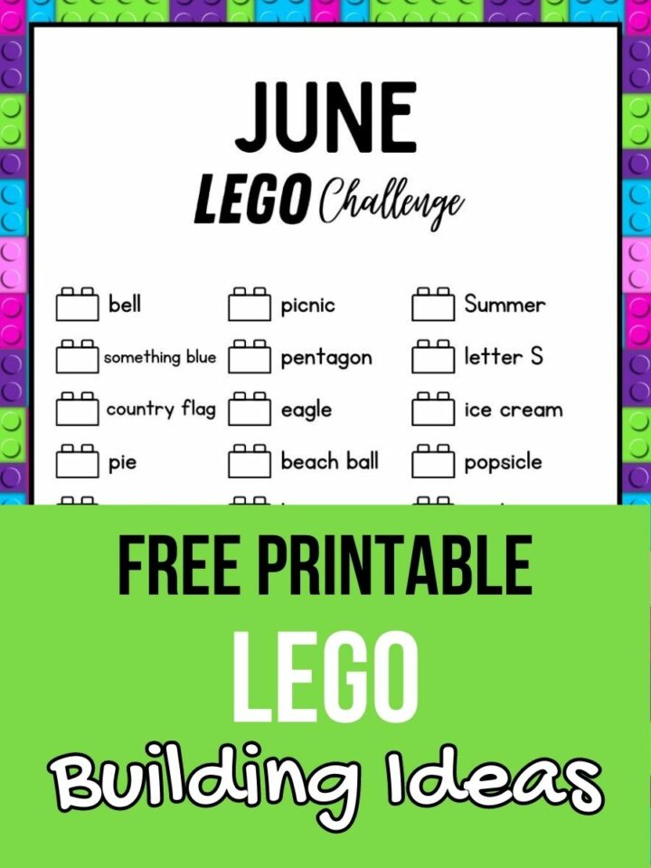 June LEGO Building Challenge Ideas for Kids [Free Printable]