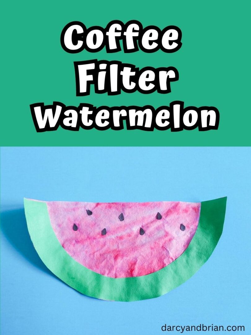 Coffee Filter Watermelon Craft for Kids | Creative Summer Craft