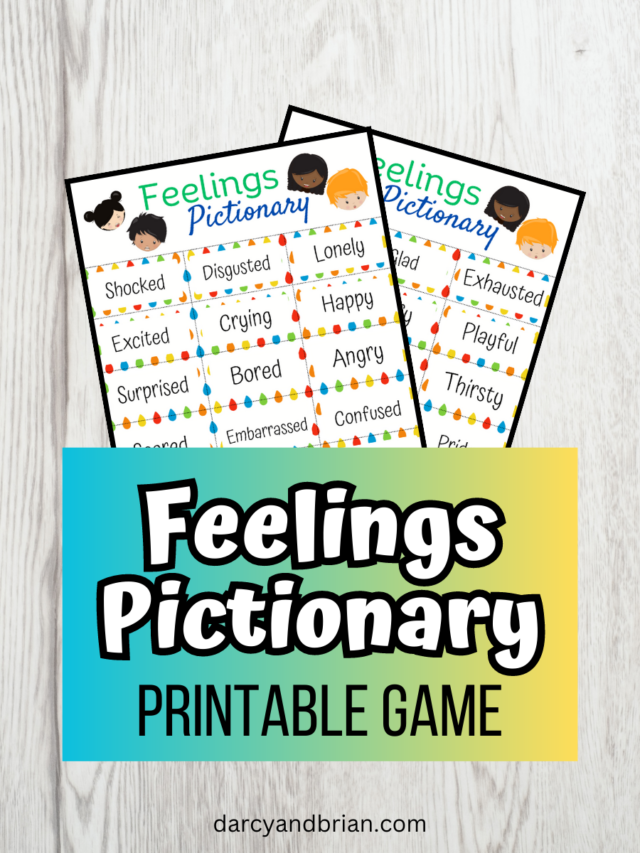 Feelings Pictionary Printable Game | Drawing & Guessing Game