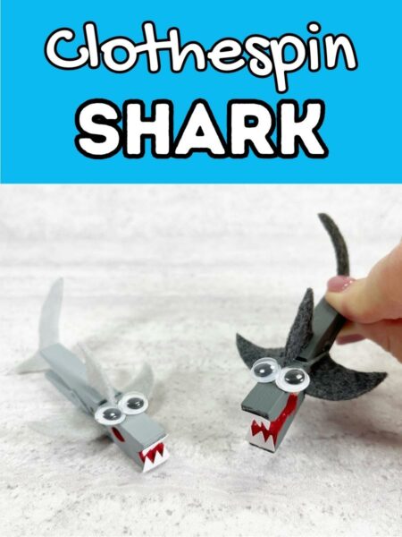 Popsicle Stick Shark Craft for Kids