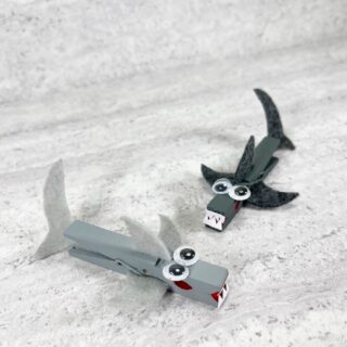 Shark Clothespin Craft for Kids | Get Creative this Shark Week!