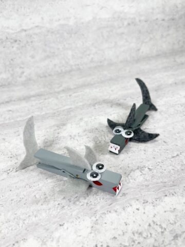 Shark Clothespin Craft for Kids | Get Creative this Shark Week!