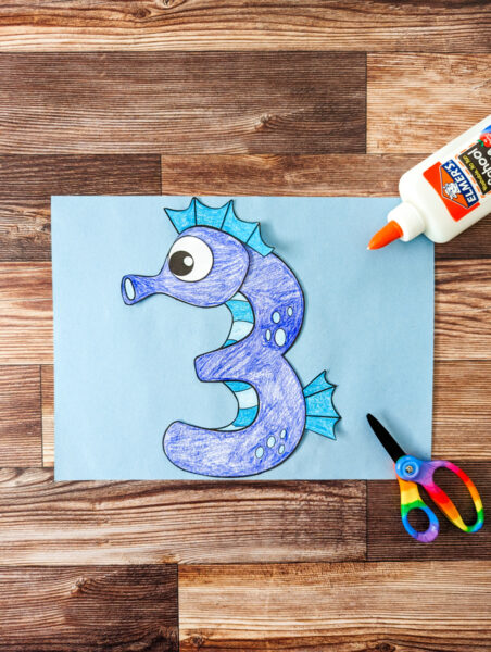 Craft a Seahorse with This Fun and Easy Number 3 Craft
