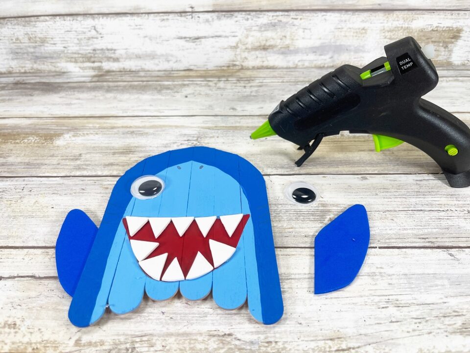 Popsicle Stick Shark Craft for Kids